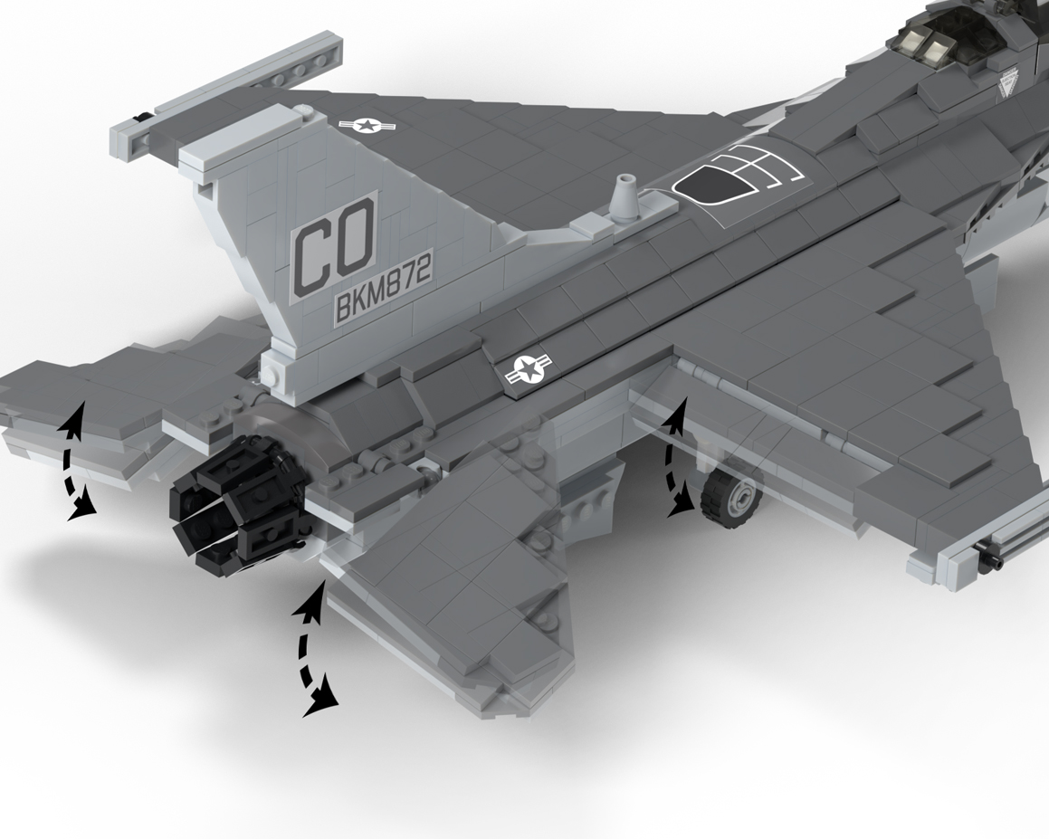 F-16C Fighting Falcon – Supersonic Multirole Fighter | Brickmania Blog