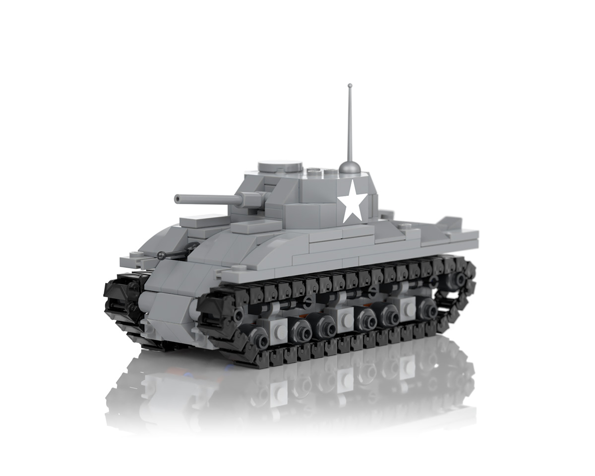 M4A1 Sherman Tank – 1/48th Scale Brick Building Kit | Brickmania Blog
